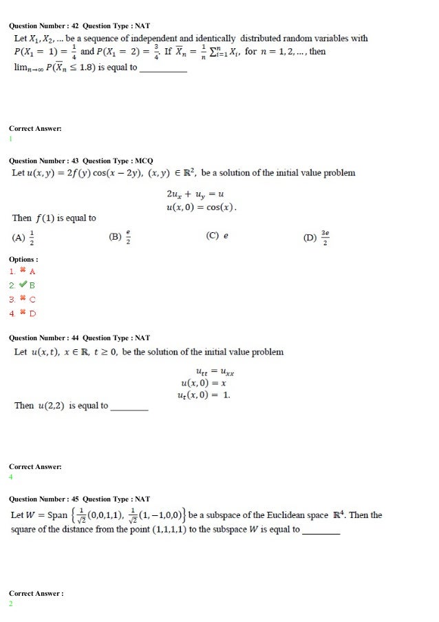 GATE Math 2015 Question Paper | Sourav Sir's Classes | PDF