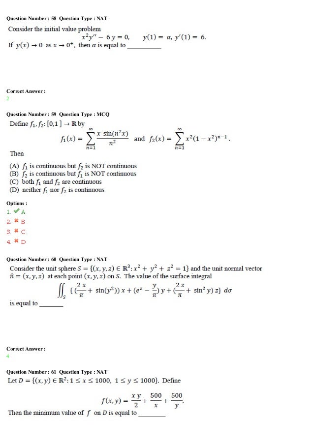 GATE Math 2015 Question Paper | Sourav Sir's Classes | PDF