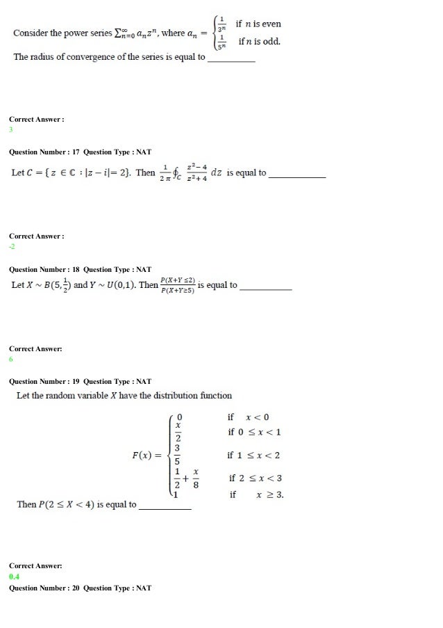 GATE Math 2015 Question Paper | Sourav Sir's Classes | PDF