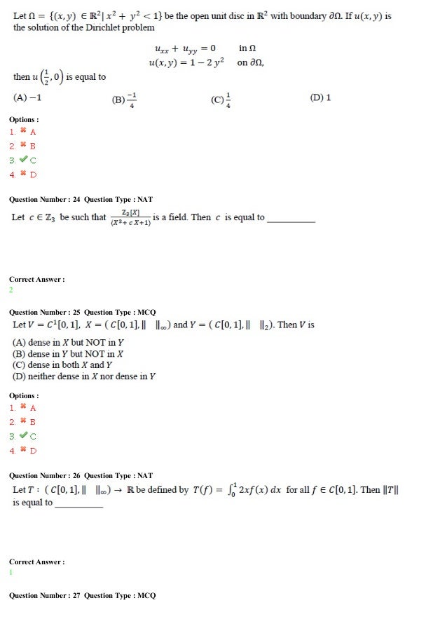GATE Math 2015 Question Paper | Sourav Sir's Classes | PDF