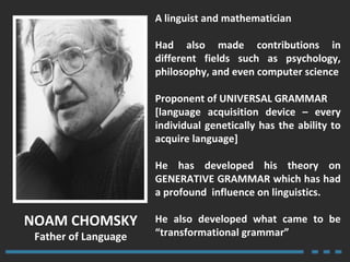 Generative Theory on Language | PPT