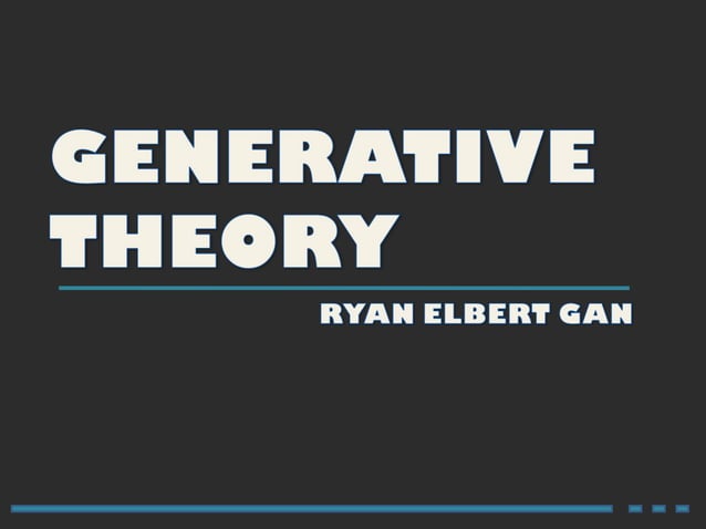 Generative Theory on Language | PPT