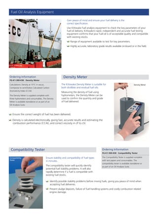 Parker Kittiwake Oil Analysis Solutions | PDF