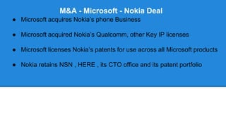 M&A - Microsoft and Nokia deal | PPTX | Mergers and Acquisitions ...