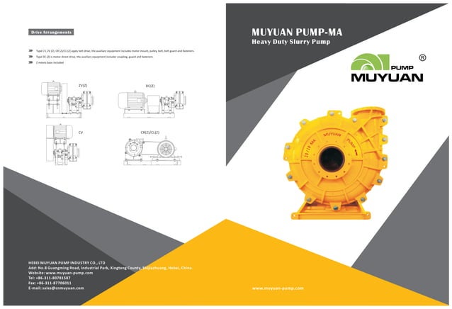Muyuan slurry pumps MA series | PDF