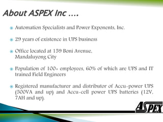 ASPEX Power Supply Maintenance | PPT