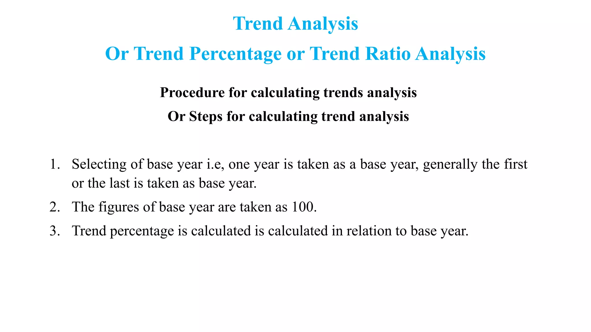Management Accounting - Trend Analysis - Income Statement | PPTX