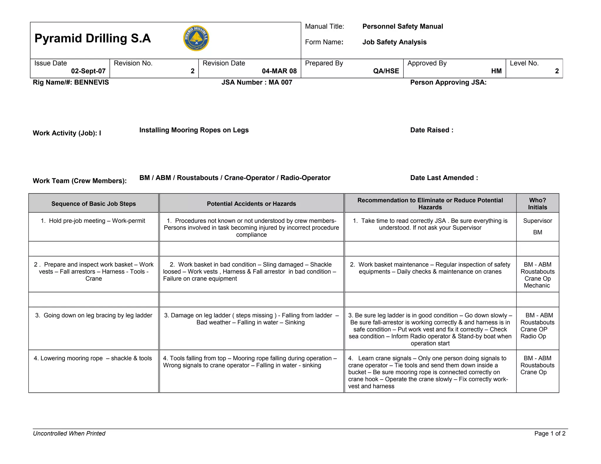 Ma 07 installing mooring ropes on legs | DOC
