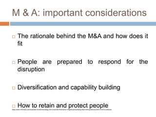 Basic introduction to merger and aquisitions | PPTX