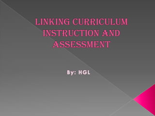 Linking curriculum and assessment | PPTX