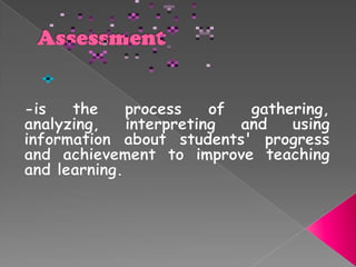 Linking curriculum and assessment | PPTX