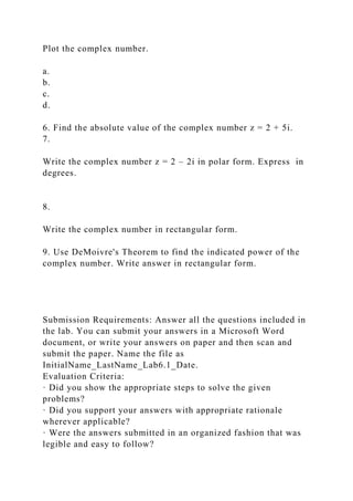 MA1310 Week 6 Polar Coordinates and Complex NumbersThis lab req.docx