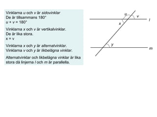 Ma 1 b vinklar_trianglar | PPT | Physics | Science