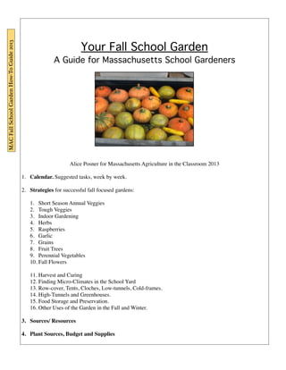 A Fall-Focused School Garden Guide | PDF