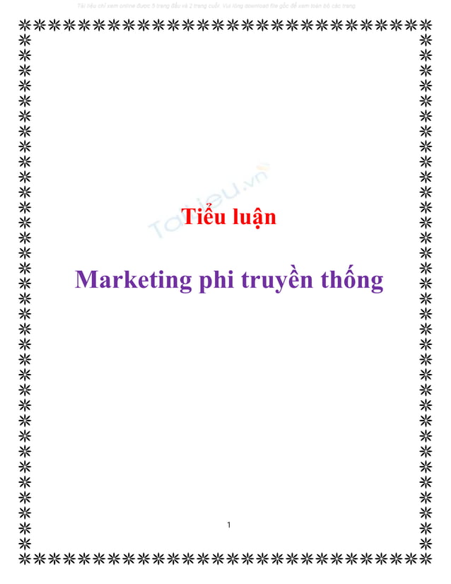 Tiểu luận marketing | PDF