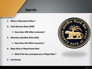 CRR, SLR & Repo Rate | PPTX