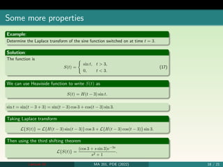 Laplace Transform Handout MA201 (July Nov 2022) IIT Guwahati | PDF