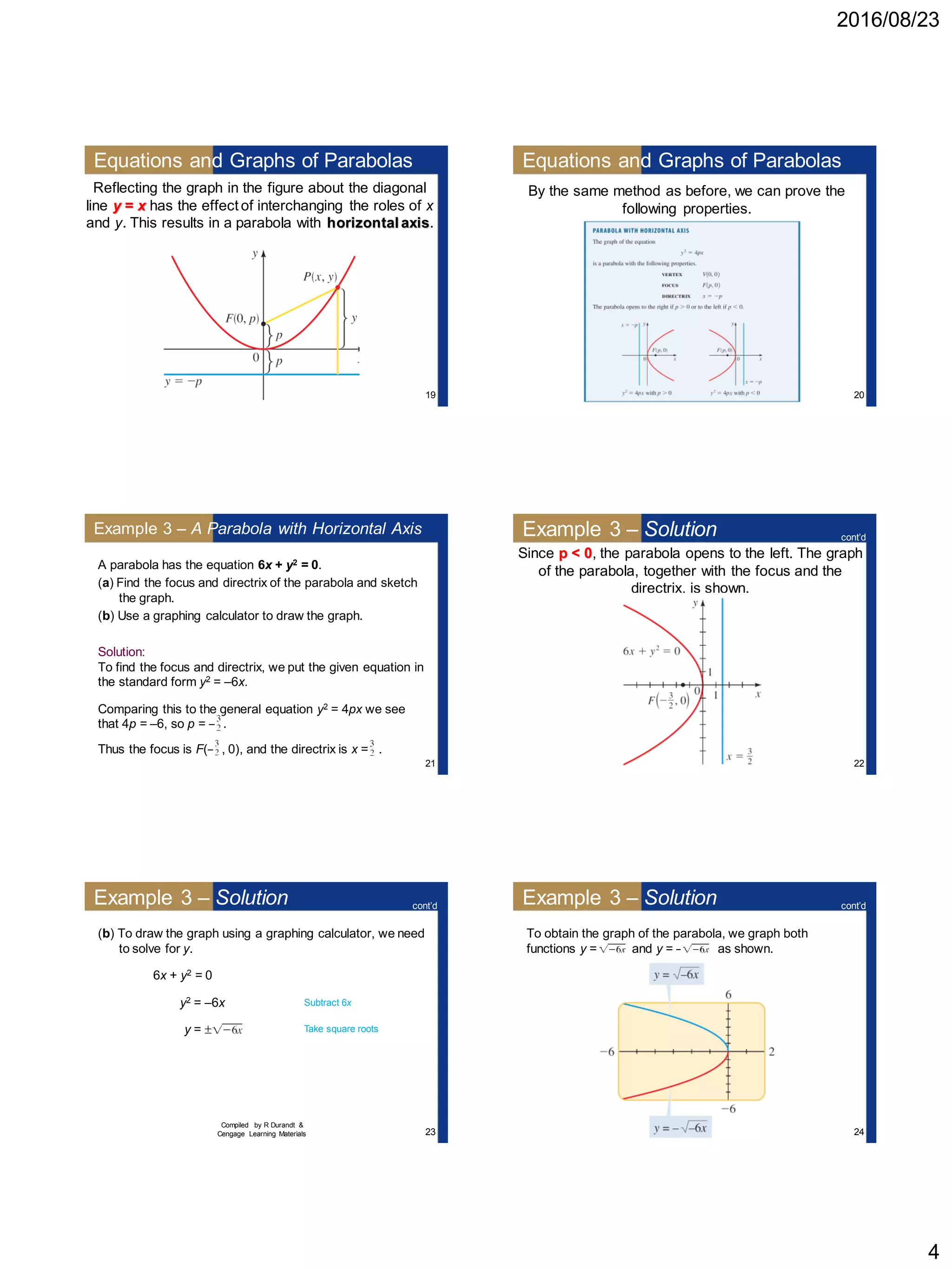 introduction to conics: parabola | PDF