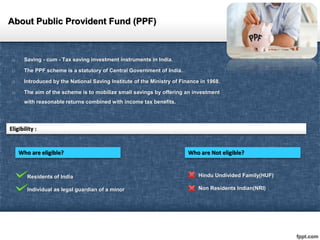 PPF for minor children | PPTX | Personal Taxes | Personal Finance