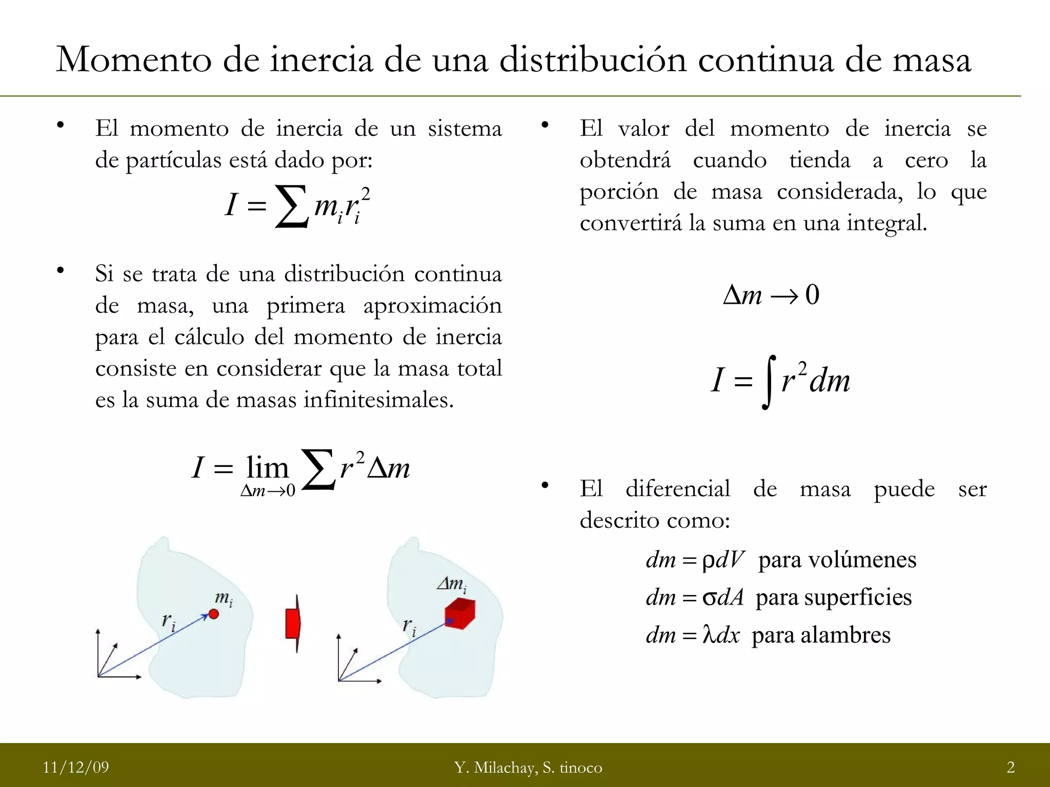 Cálculo de momento de inercia | PPT