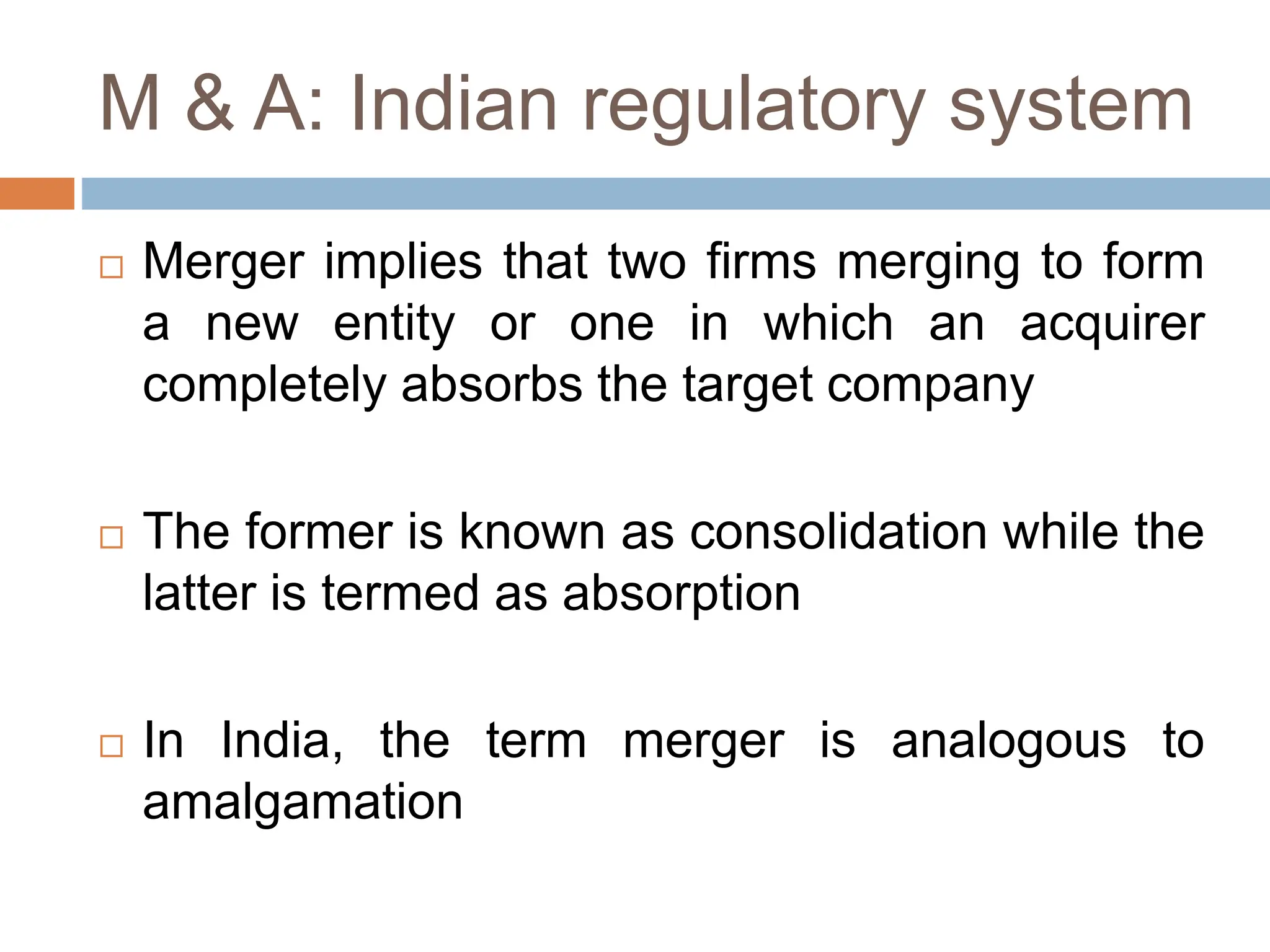 Practical examples of Merger and Aquisition from India | PPTX