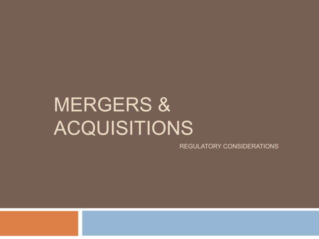 Practical examples of Merger and Aquisition from India | PPTX