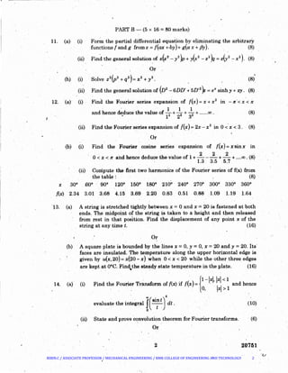 Ma6351 TRANSFORMS AND PARTIAL DIFFERENTIAL EQUATIONS | PDF