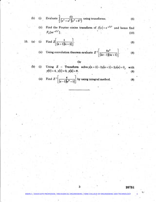 Ma6351 TRANSFORMS AND PARTIAL DIFFERENTIAL EQUATIONS | PDF