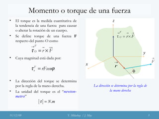 Torque de una fuerza | PPT