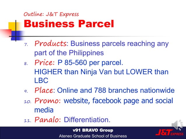 MA65_Bravo_11 Step Marketing Plan_JnT Express_for presentation.pptx ...