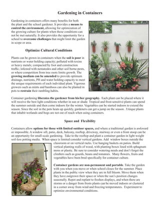School Gardening in Containers | PDF