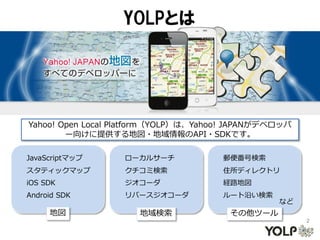 Yahoo! Open Local Platform APIのご紹介 | PDF