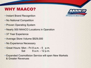 Maaco Franchise Opportunities | PPT