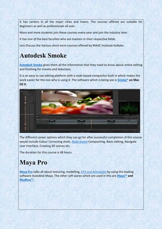 SHORT TERM COURSES BY MAAC | PDF