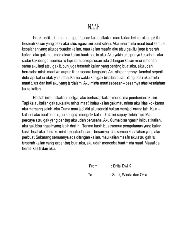 Maaf | PDF