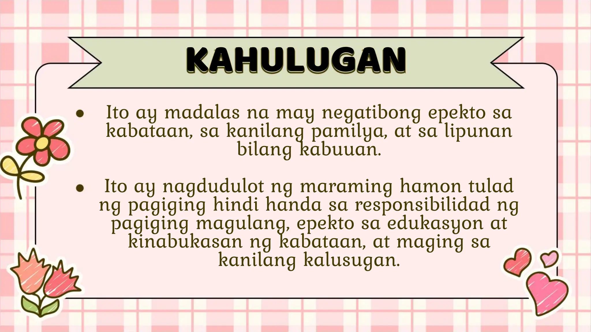 Maagang Pagbubuntis -- Teenage Pregnancy | PPTX