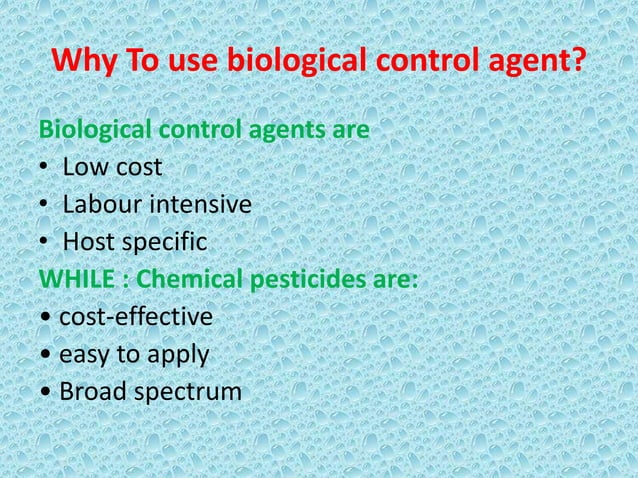 Biocontrol agents | PPTX | Agriculture | Industries
