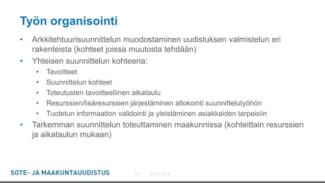 Maakuntien yhteisen arkkitehtuurin suunnittelu | PPT