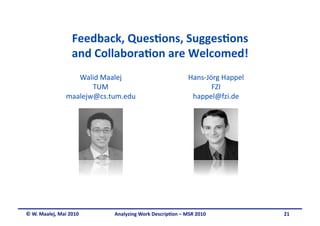 Can Development Work Describe Itself? | PDF