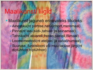 Maalikunst kristel tamm | PPT