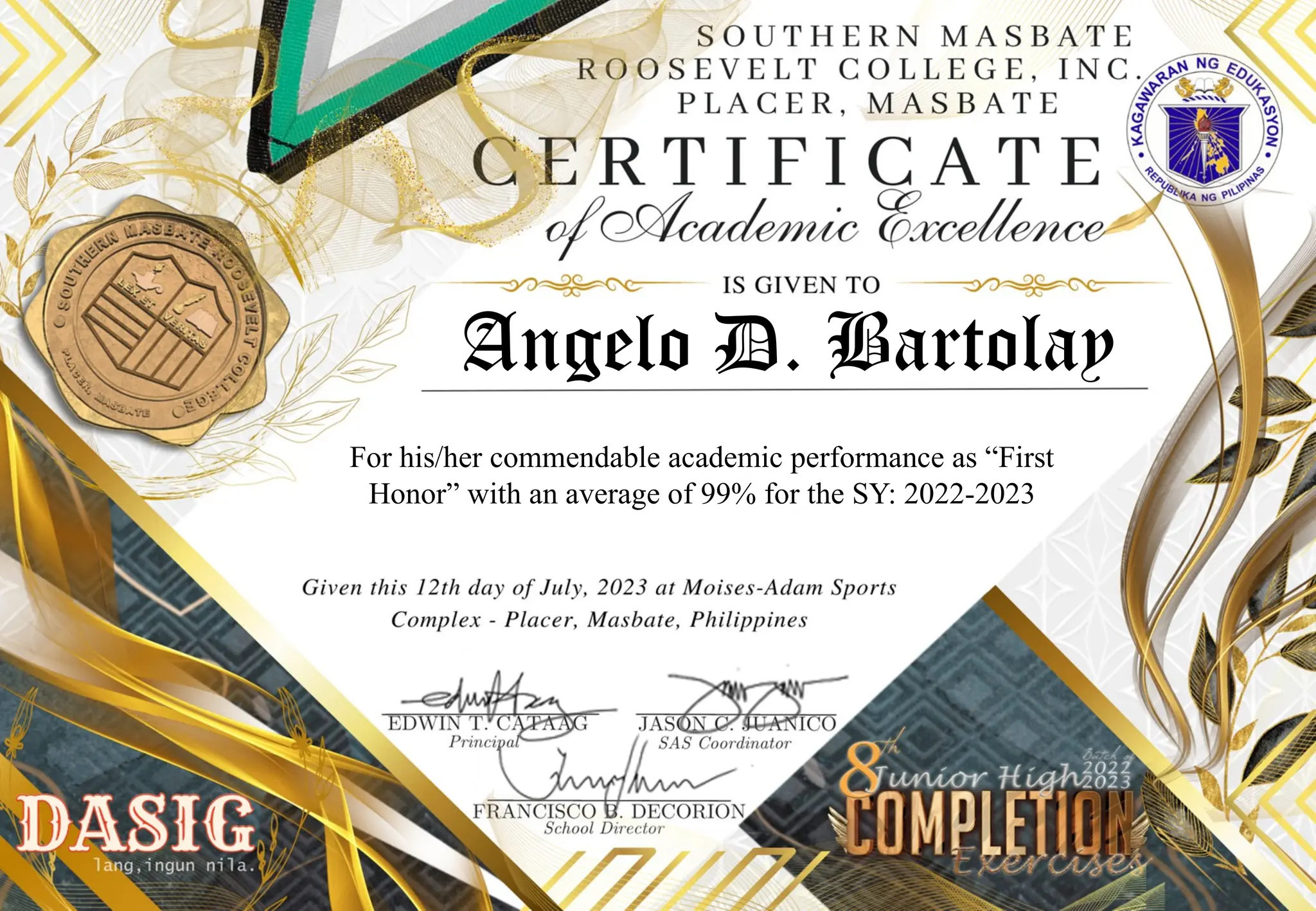 slide certification program for awarding | PPTX