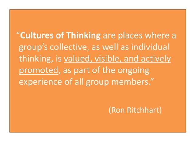 Creating a Culture of Thinking | PPTX