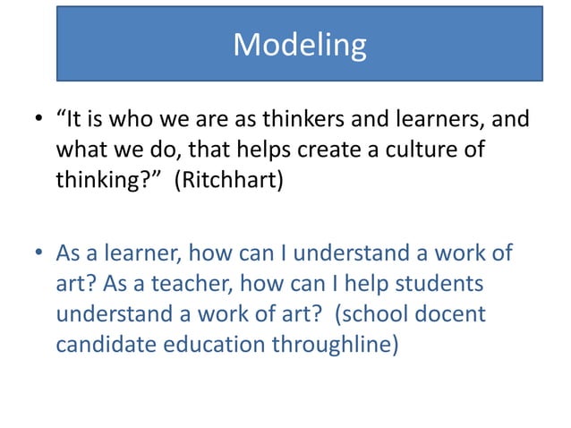 Creating a Culture of Thinking | PPTX