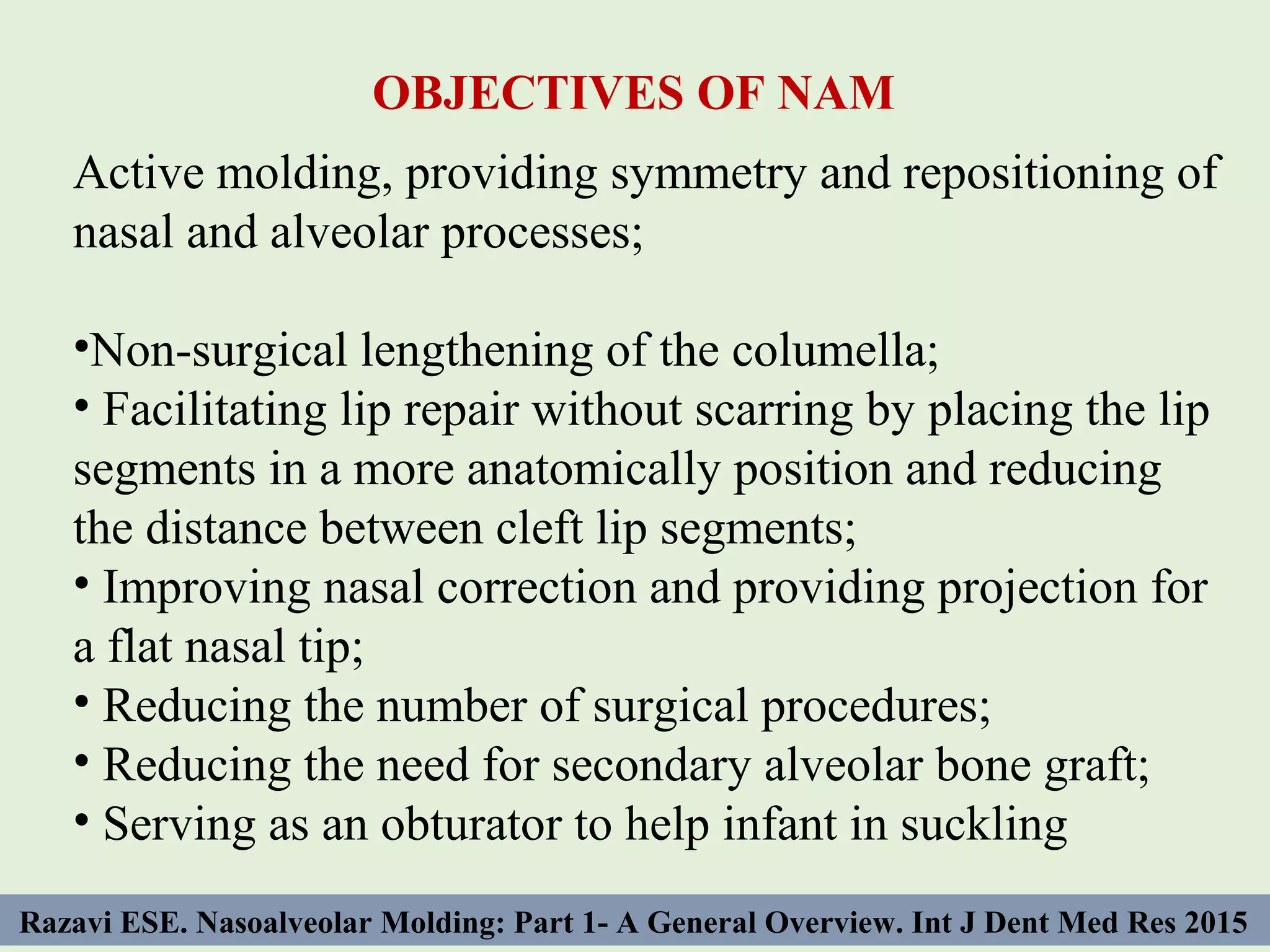 NASOALVEOLAR MOULDING AND PEDODONTIST | PPT