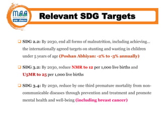 Monitoring and Evaluation Framework for MAA: Mothers’ Absolute ...