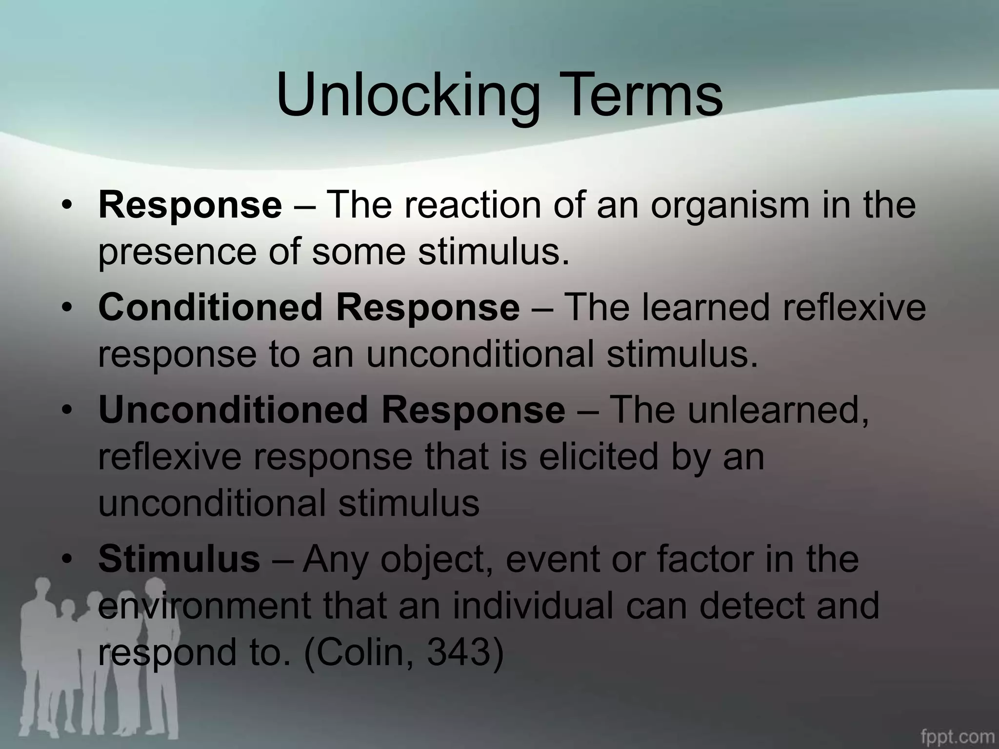Classical conditioning by Ivan Pablov and Operant Conditioning by B.F ...