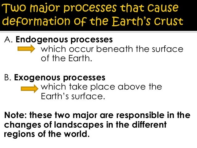 Endogenous Processes On Earth