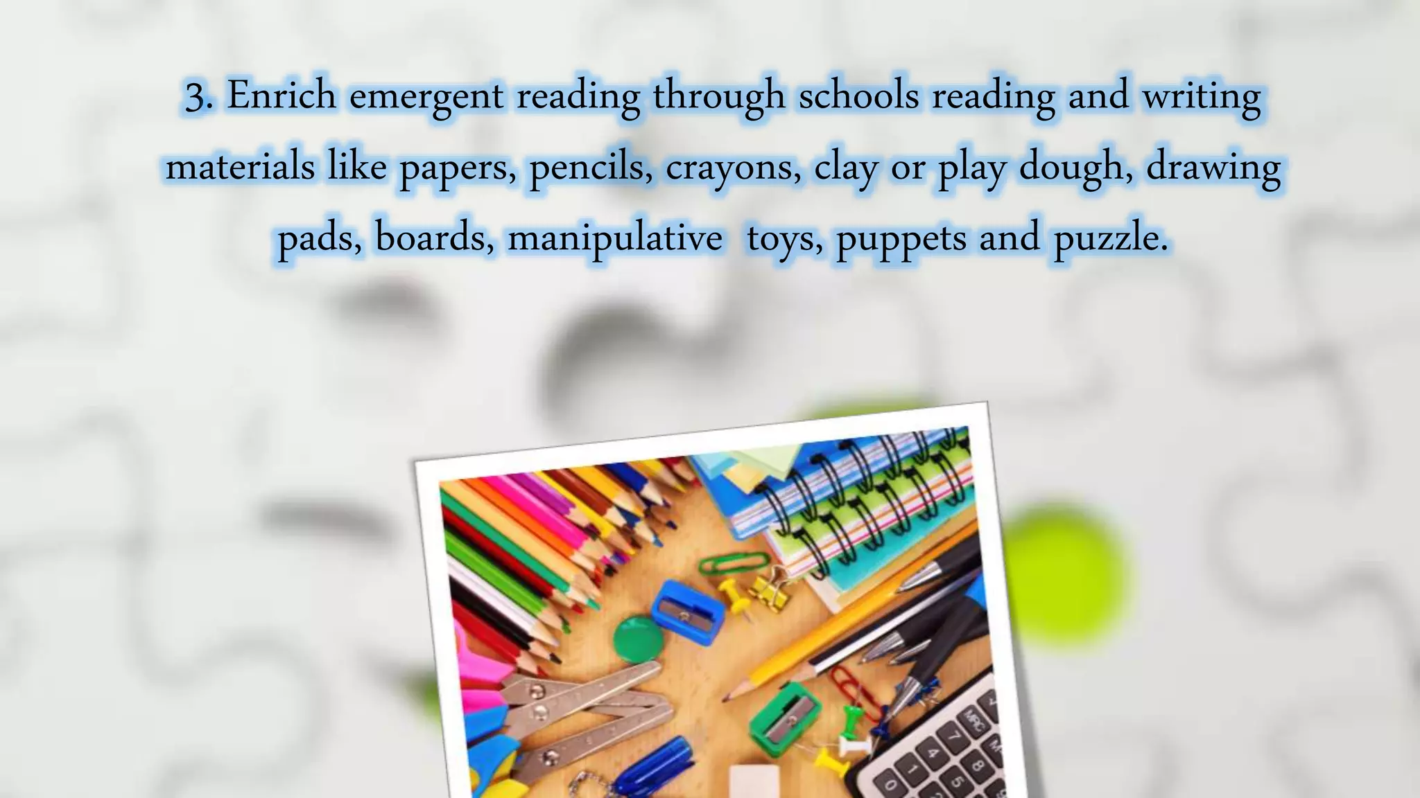 promoting early literacy | PPTX