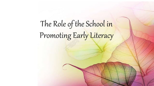 promoting early literacy | PPTX