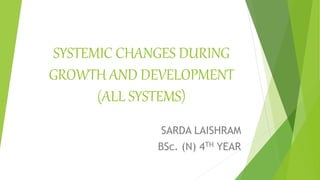 SYSTEMIC CHANGES DURING GROWTH AND DEVELOPMENT ( ALL SYSTEEMS) | PPTX